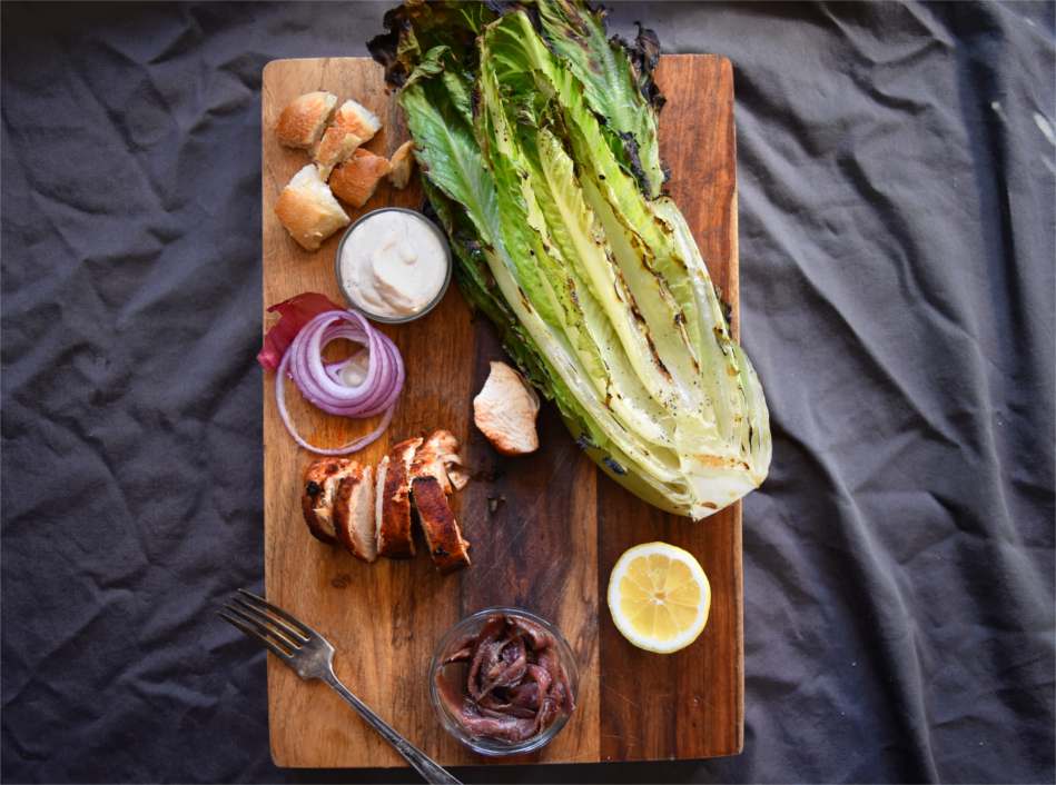 Cedar Planked Chicken Caesar Salad | Wildwood Grilling