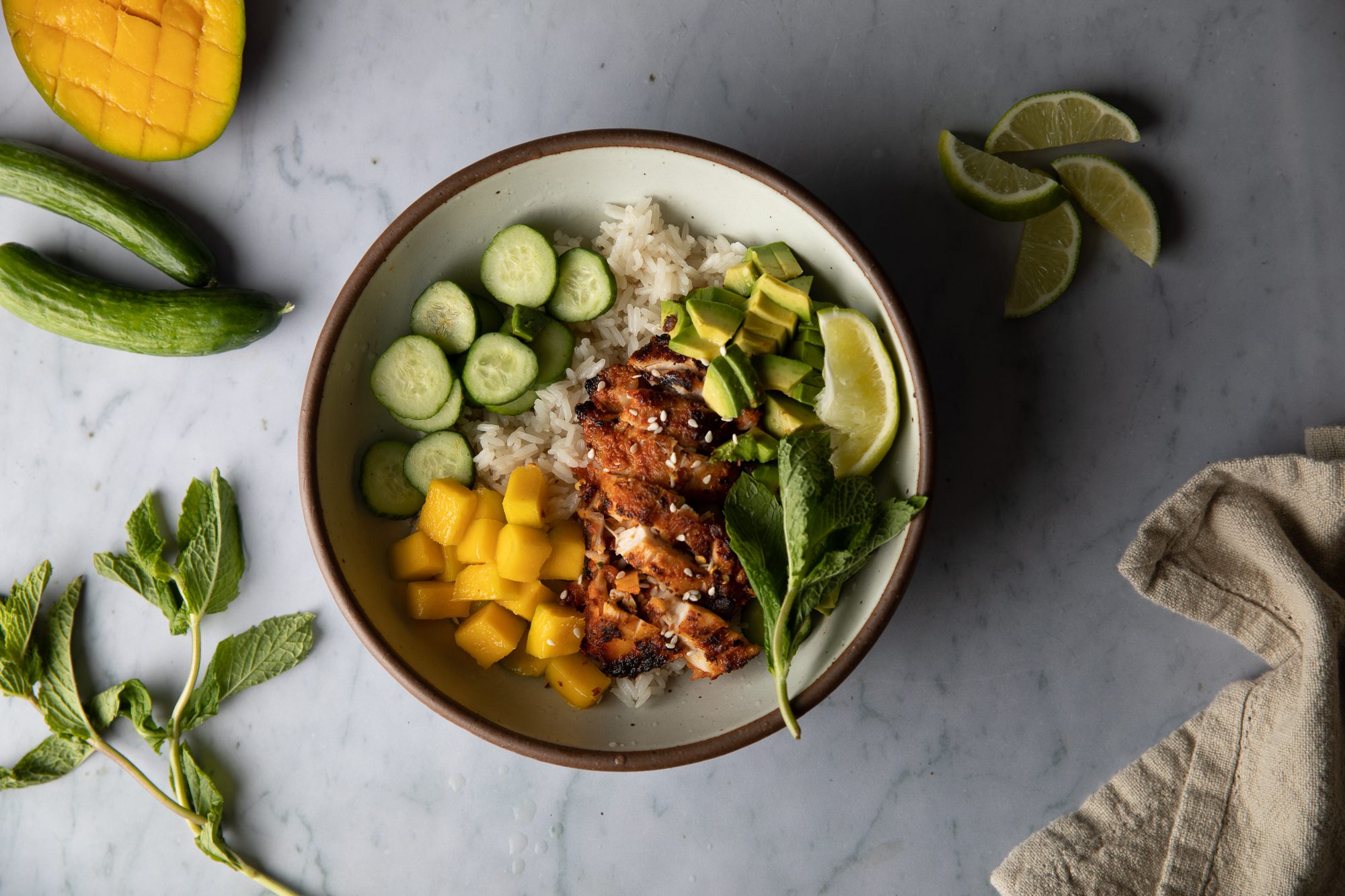 Thai Inspired Smoked Chicken Bowl - Wildwood Grilling